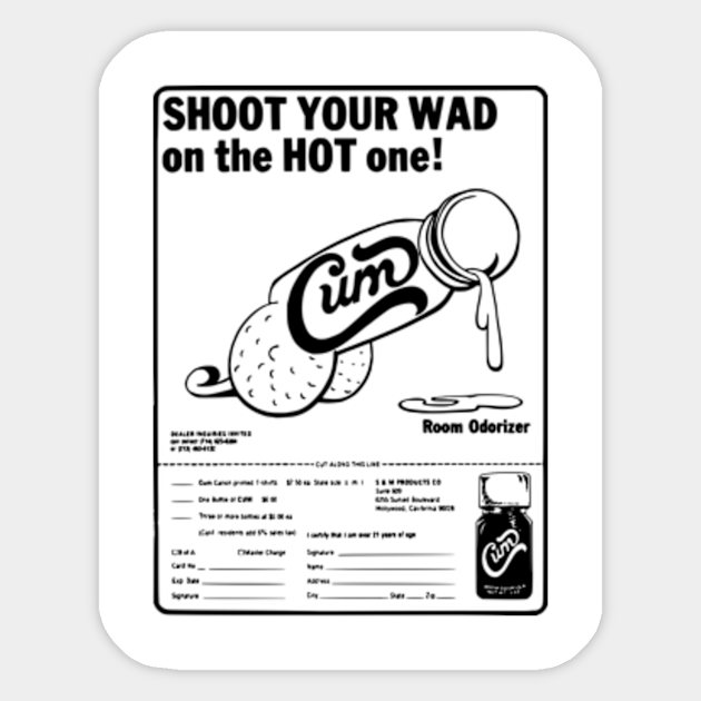 Cum Poppers Room Odorizer Vintage Amyl Advert Popperbate Sticker Teepublic